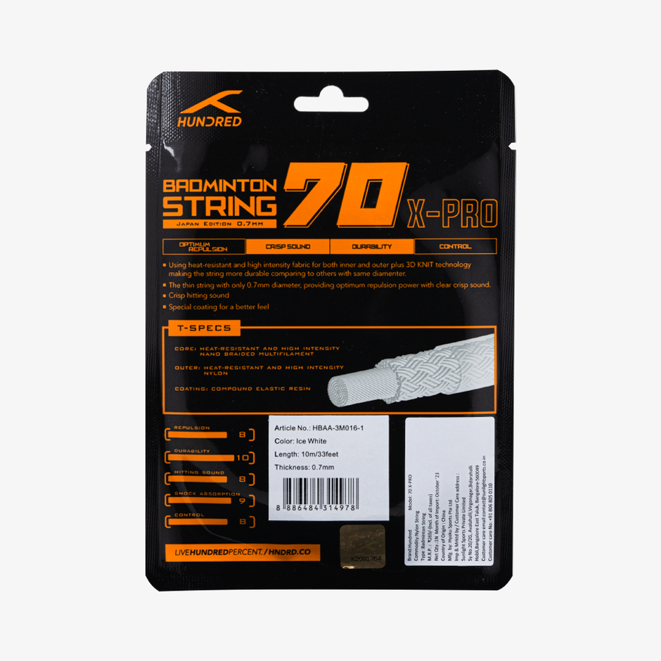 Hundred 70 X Pro 10m Badminton String